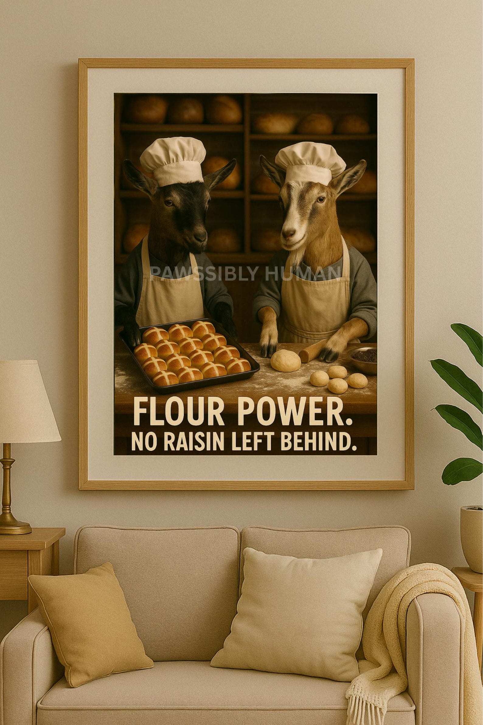 Funny Goat Bakery PNG – “flour Power” Digital Animal Art Download ...