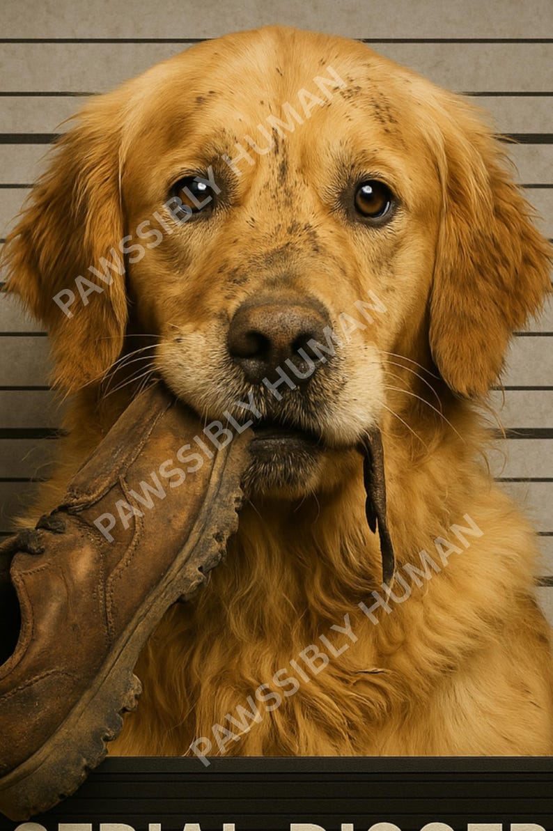 Serial Digger – Funny Golden Retriever Mugshot Print (digital Download ...