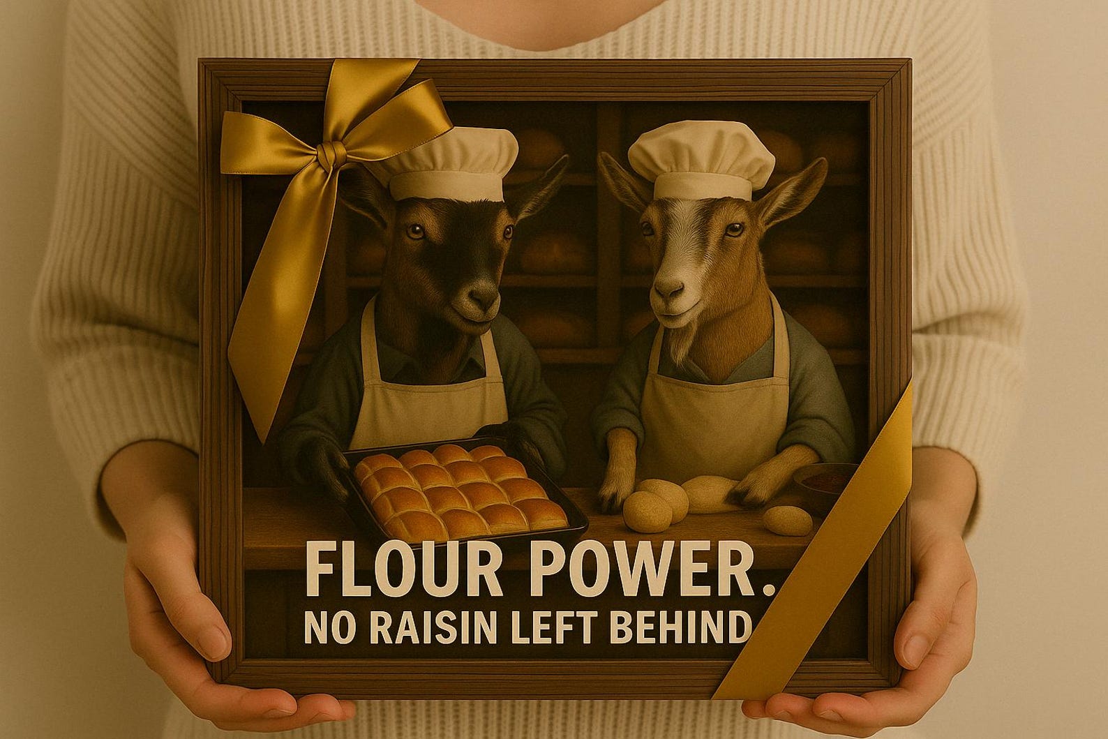 Funny Goat Bakery PNG – “flour Power” Digital Animal Art Download ...