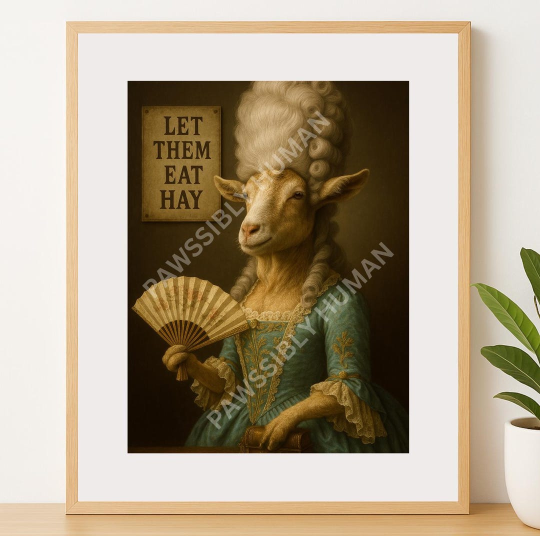 Marie Goatoinette - Let Them Eat Hay – Marie Antoinette Goat Portrait ...