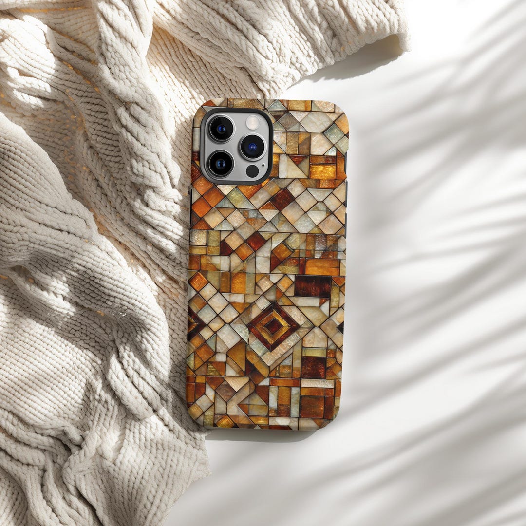 Retro Mosaic Tile Phone Case :elegant Colorful Glass-tile Design ,tough ...