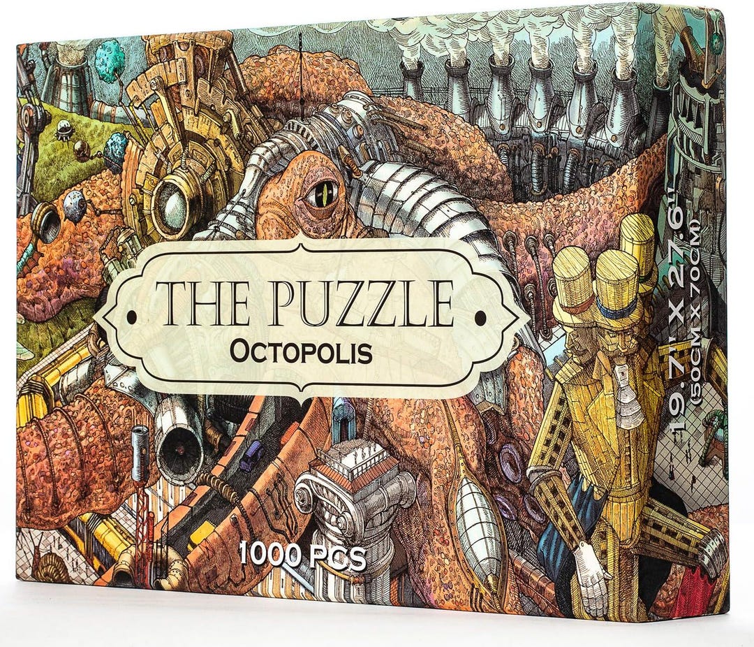 Octopolis Jigsaw Puzzle for Adults: Challenging Octopus Theme, 1000 ...