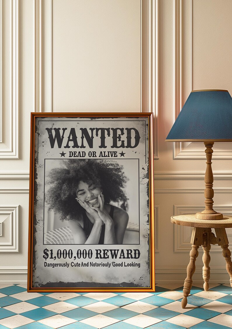 Custom Wanted Poster • Funny Western Style Wall Art • Personalized Gift ...