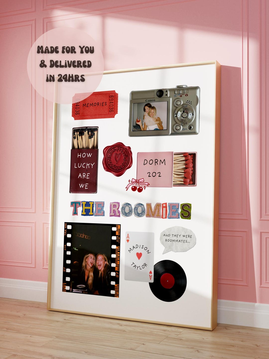 Custom Roommate Gift, Custom Photo Print, Personalized Gifts College ...
