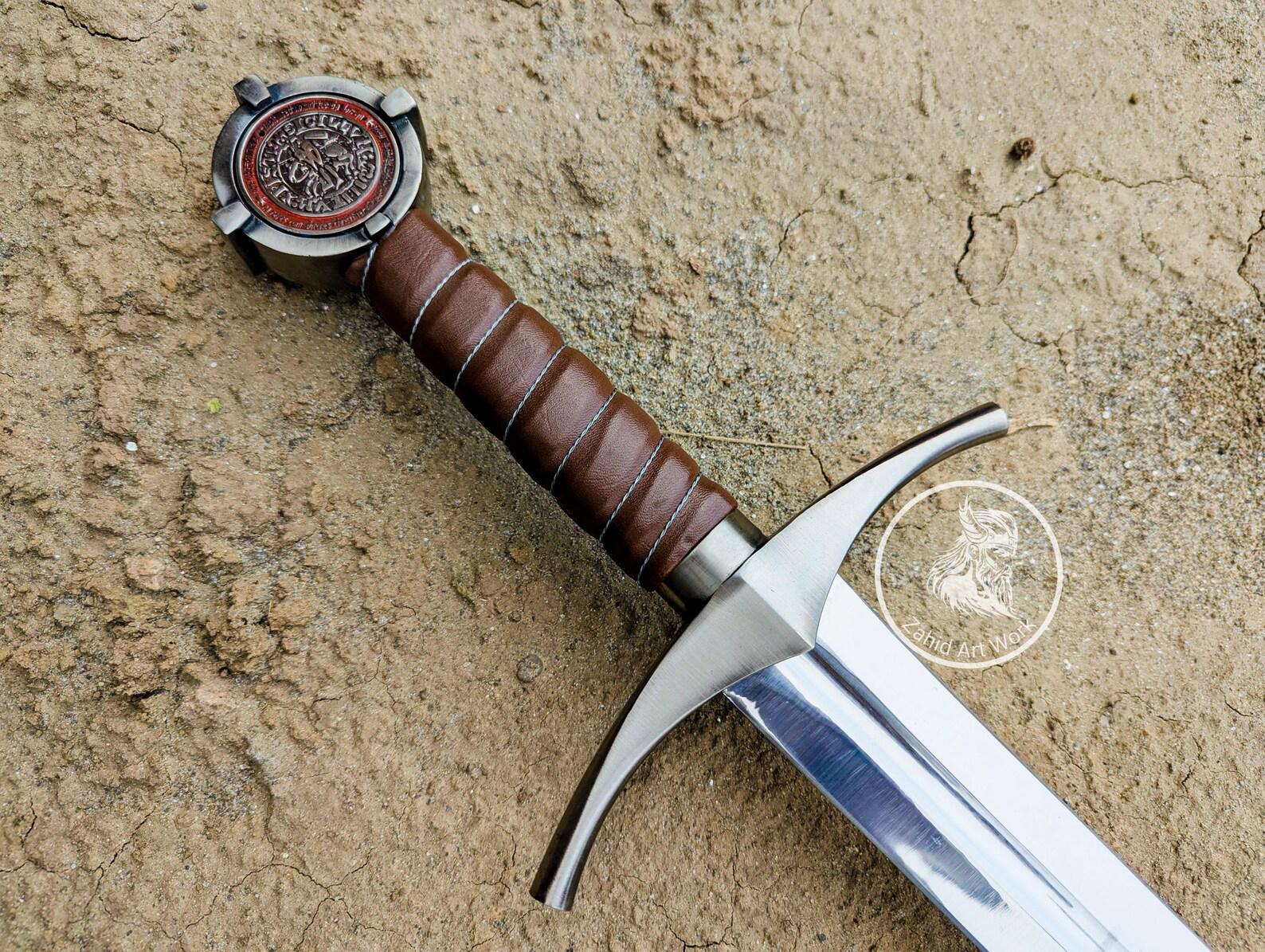 Handmade Knights Templar Sword | Medieval Crusader Replica Blade | 39 ...