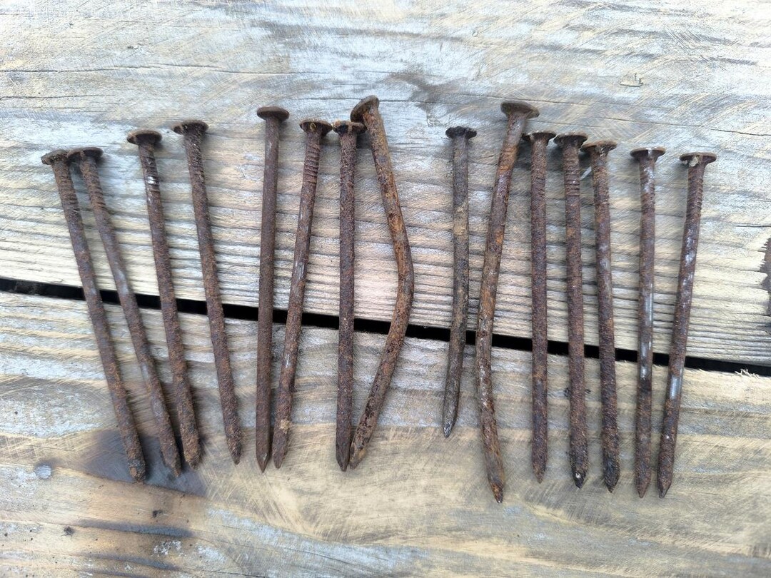 Set of 15 Rusty Iron Nails – 8-10 Cm (3-4 Inches) – Vintage Aged Hardware - Etsy