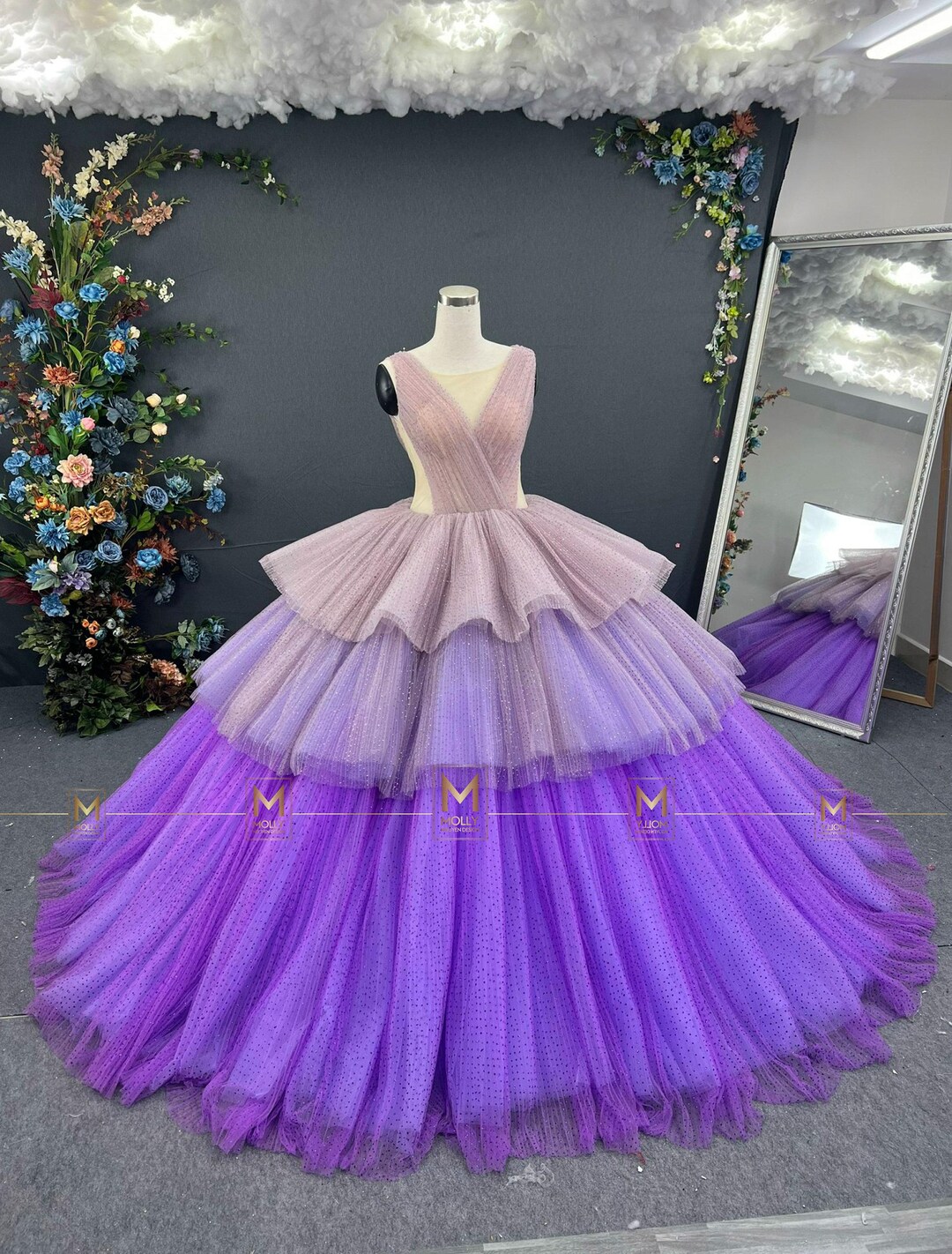 Purple Sparkle Dress Inspired Taylor Costume for Show, Prom Full-length ...