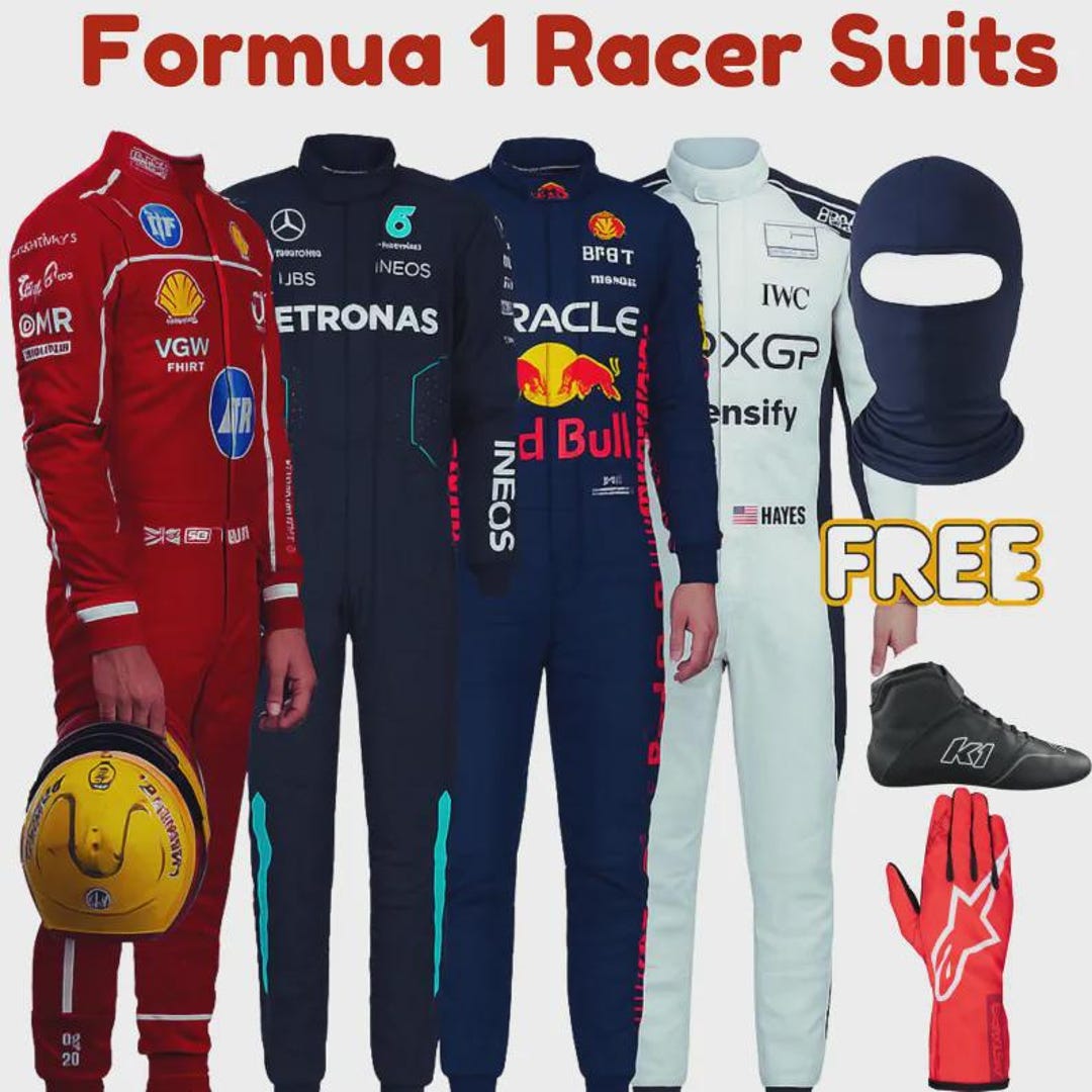 Custom Formula 1 Racing Suit With Gloves, Balaclava & Shoes - Etsy