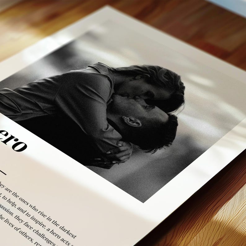 Personalised My Hero Definition Photo Print | Custom Hero's Definition ...