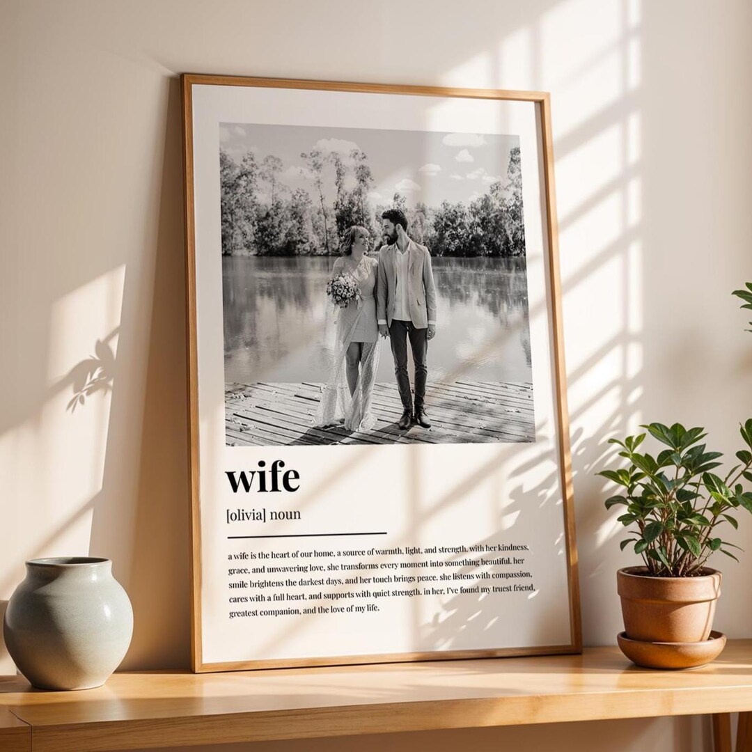 Personalised Wife Definition Photo Print | Custom Fiancé Definition ...