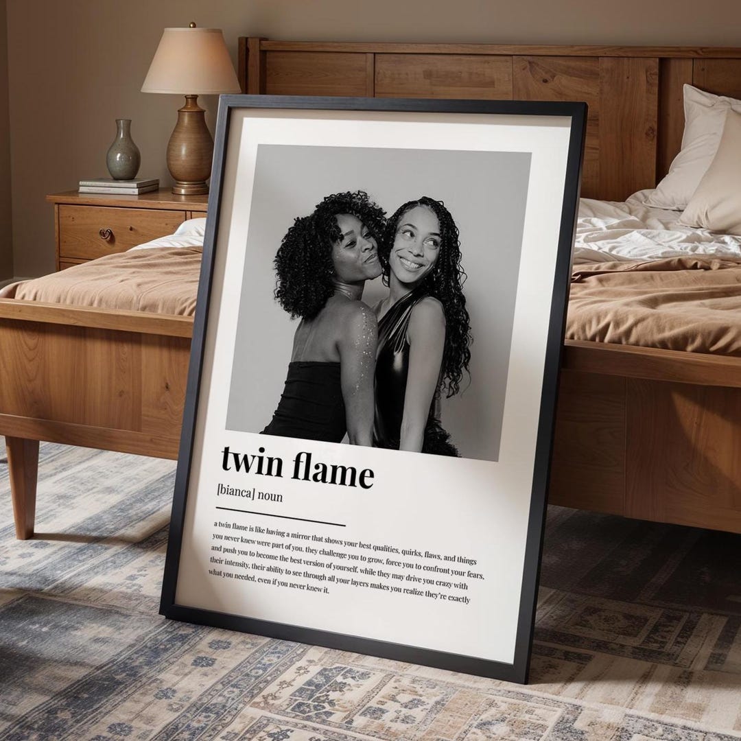 Personalised Twin Flame Definition Photo Print | Custom Friend ...