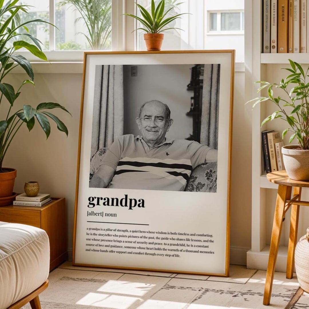 Personalised Grandpa Definition Photo Print | Custom Grandparent ...