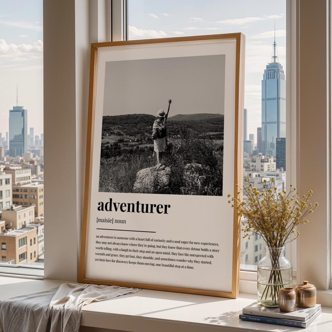 Personalised Adventurer Definition Photo Print | Custom Adventure ...