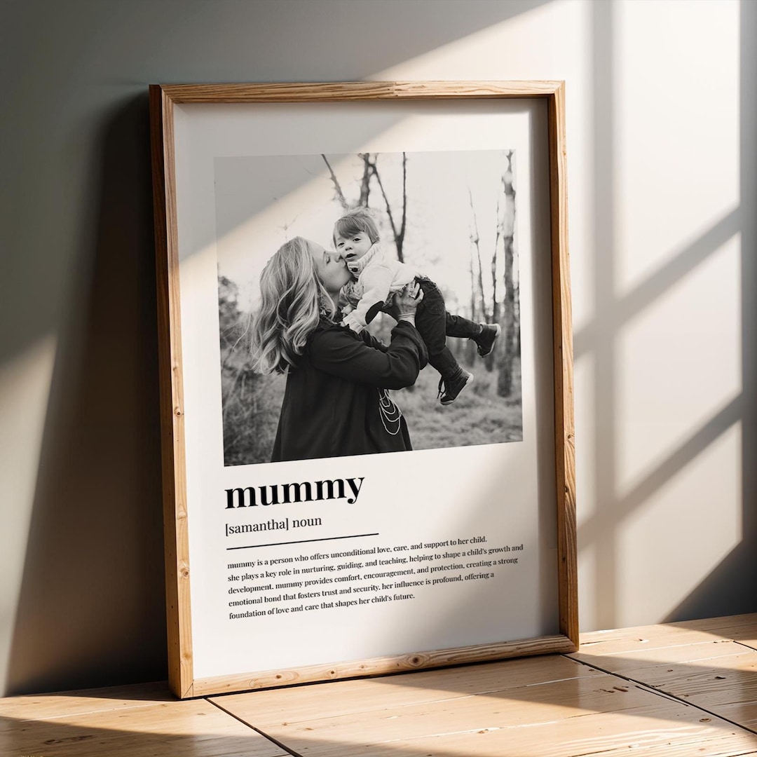 Personalised Mummy Definition Photo Print | Custom Mum Definition ...