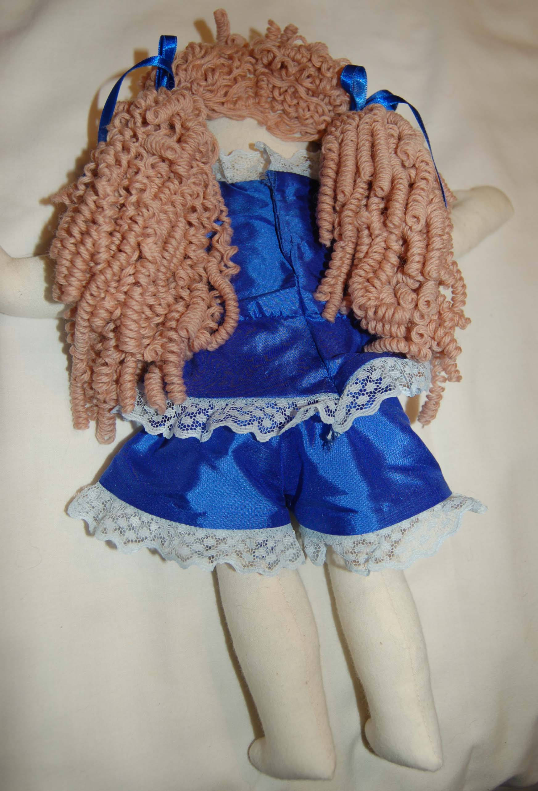 Pretty Rag Doll in Teal Blue Outfit With Lace & Ribbons - Etsy
