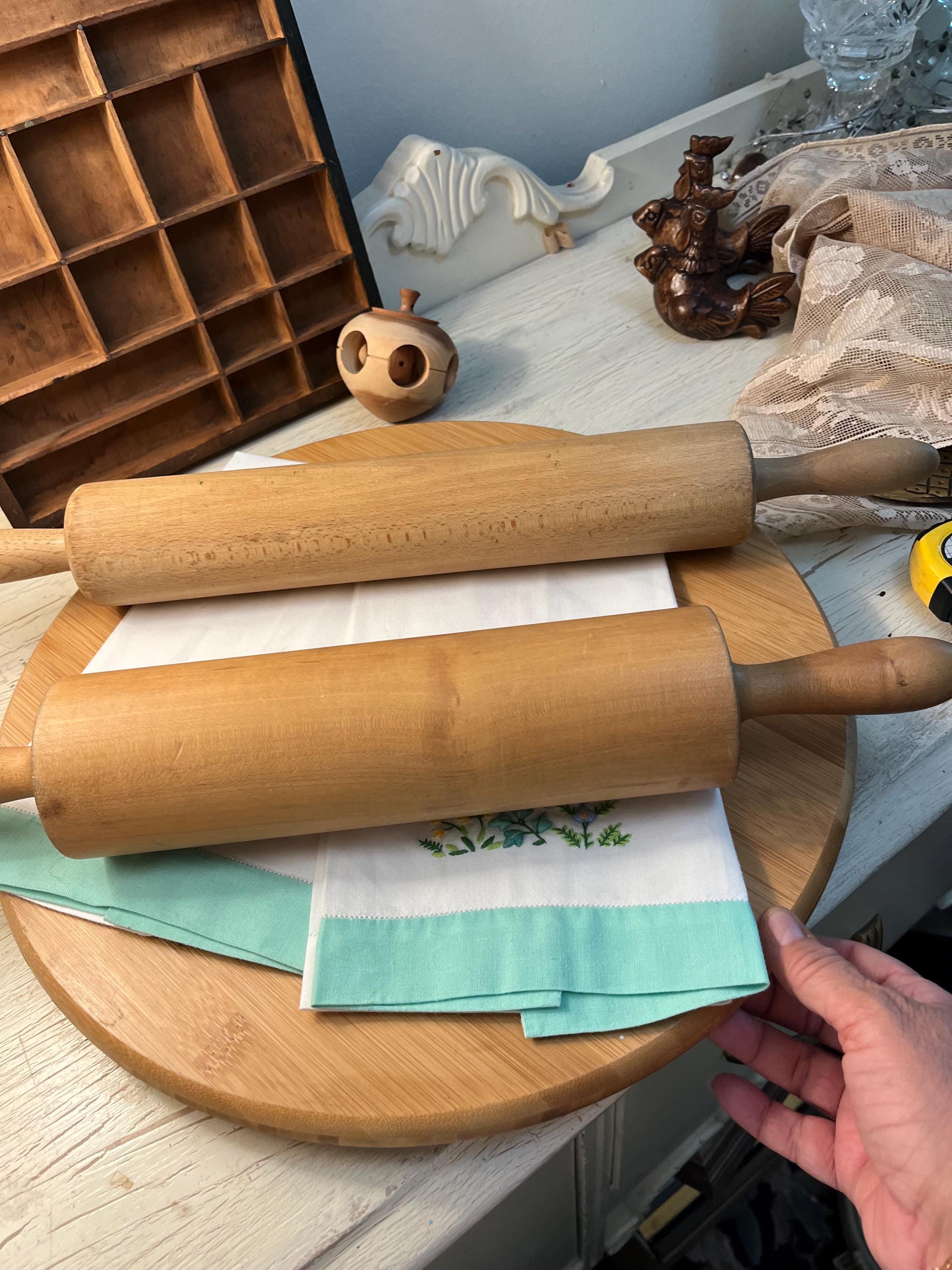 Vintage Wooden Rolling Pins Set of Two - Etsy
