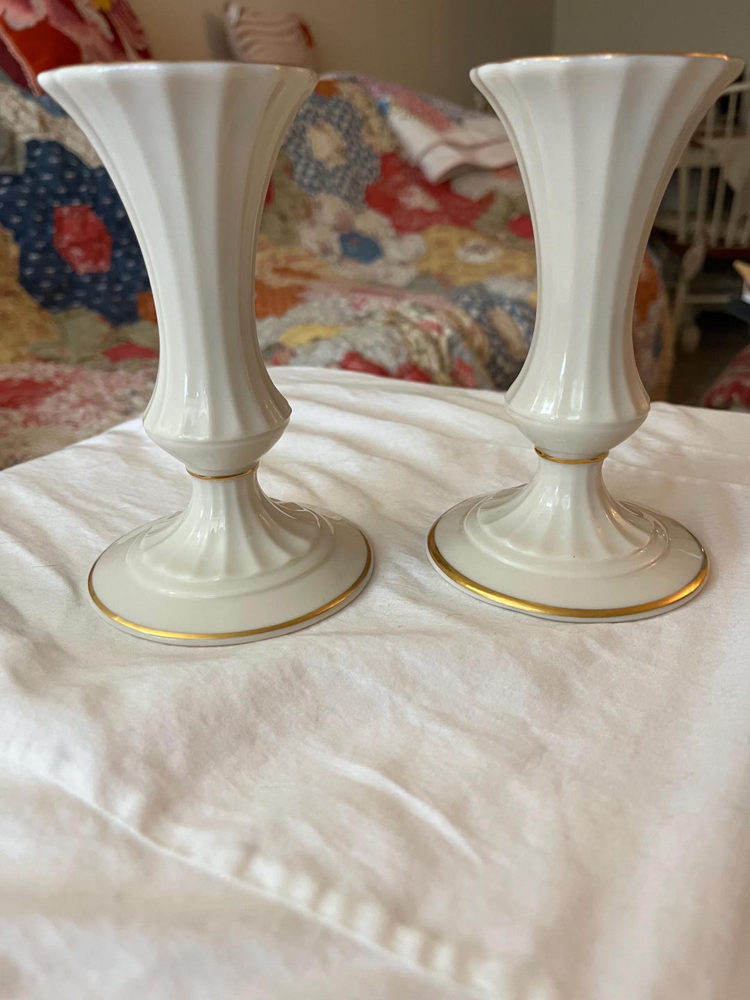 Lenox Classic Collection Porcelain Ivory With 24k Gold Trim Taper ...