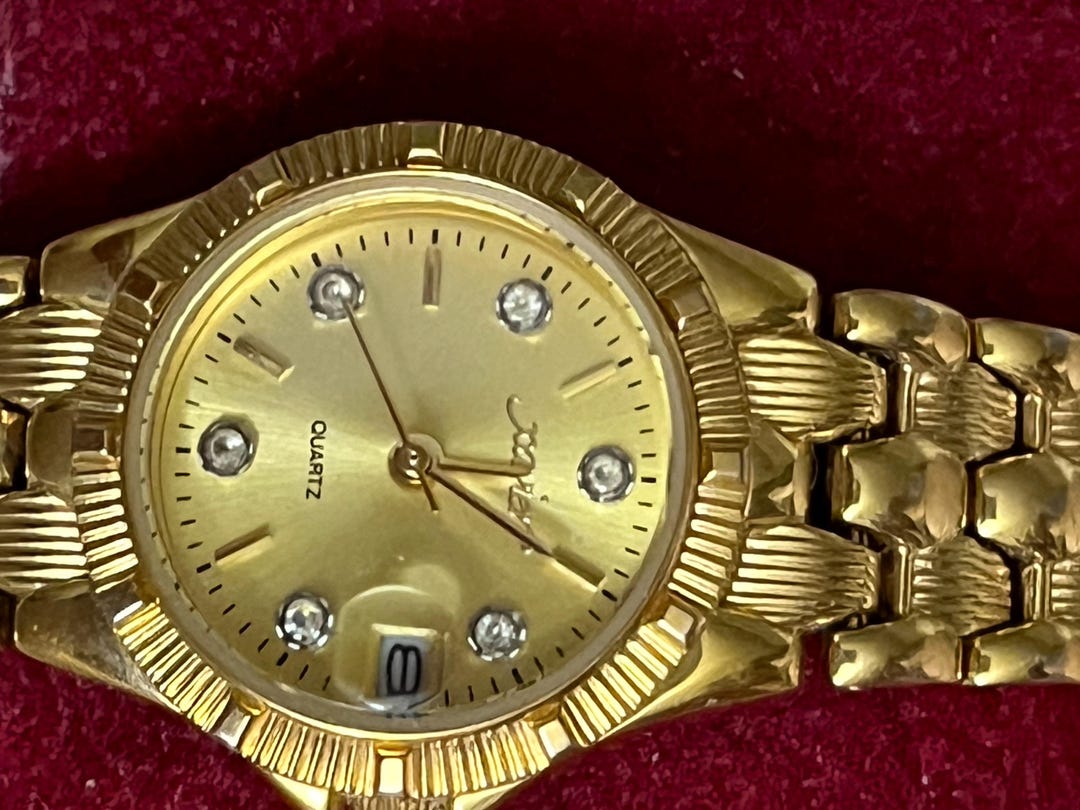Vintage Xavier Ladies Wristwatch Quartz With Gold Tone Face With ...