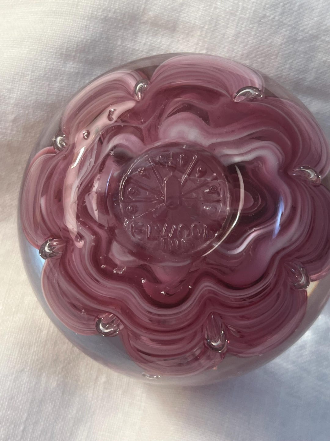 Vintage Peacock Glass Works Elwood Handblown Controlled Swirl and ...