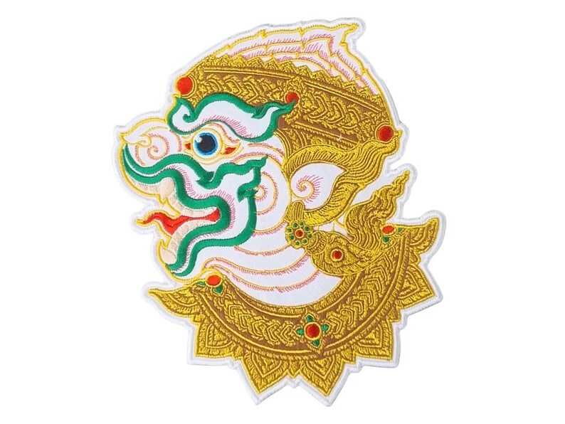 Thai Hanuman Embroidered Patch – Traditional Mythical Patch – Iron-on ...