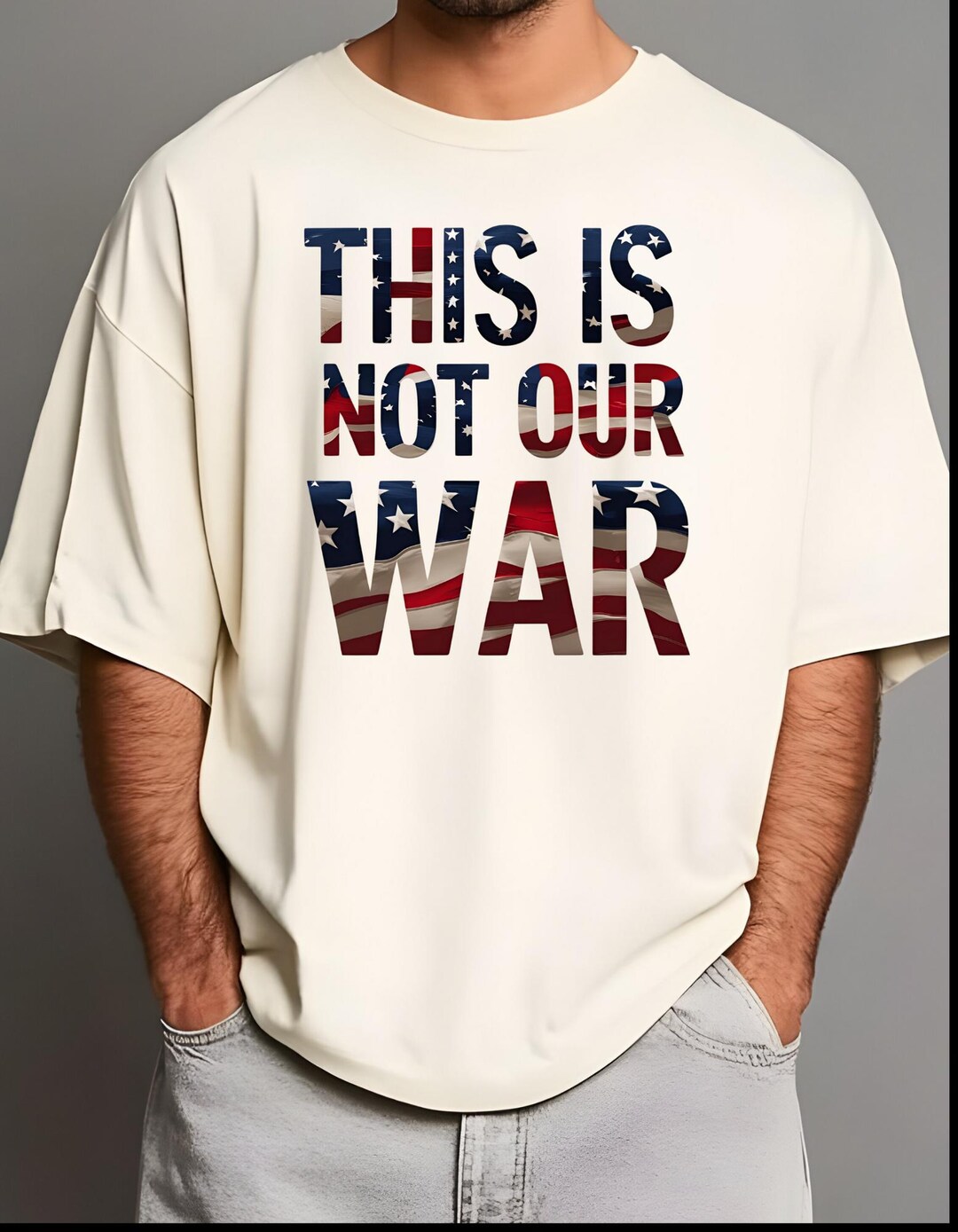 This is Not Our War Shirt - Anti War American Flag Tee - No Foreign ...
