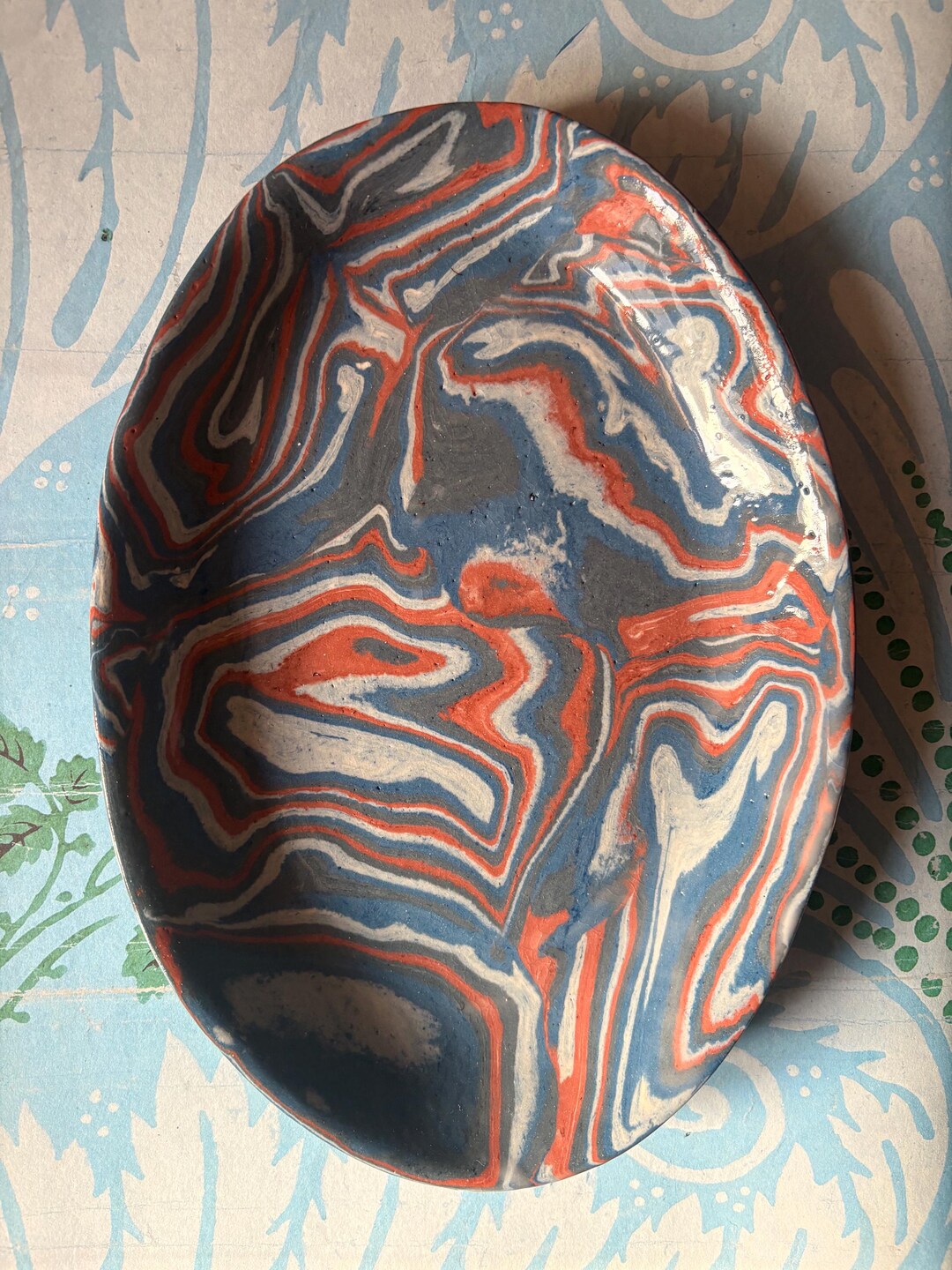 Marbled Ceramic Plates - Etsy