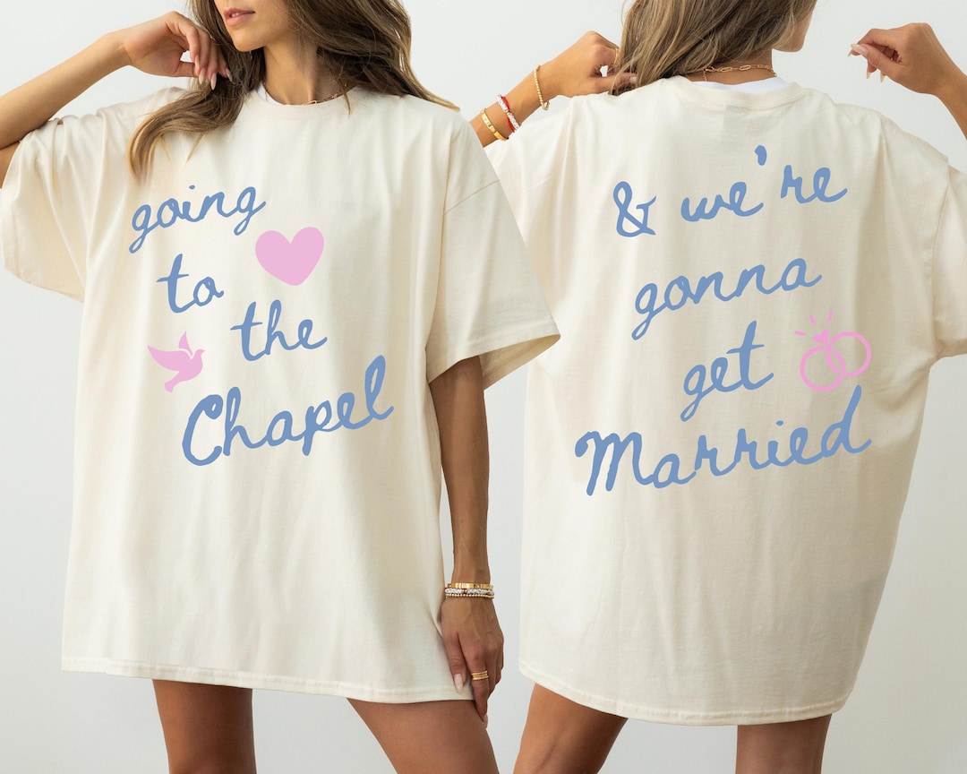 Going to the Chapel Personalized Bridal Shirt, Wedding Day of Bride ...