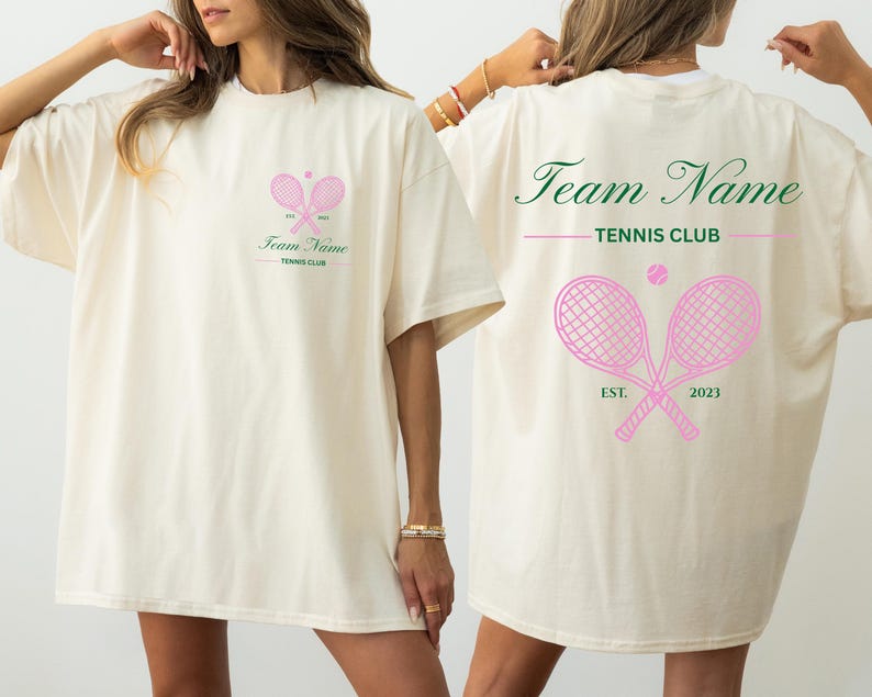 Personalized Tennis Club Tshirt, Custom Tennis Shirt, Matching Team ...