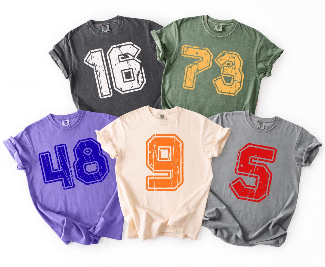 Custom Mascot Number Shirt, Comfort Colors® Game Day Shirt, School Team ...