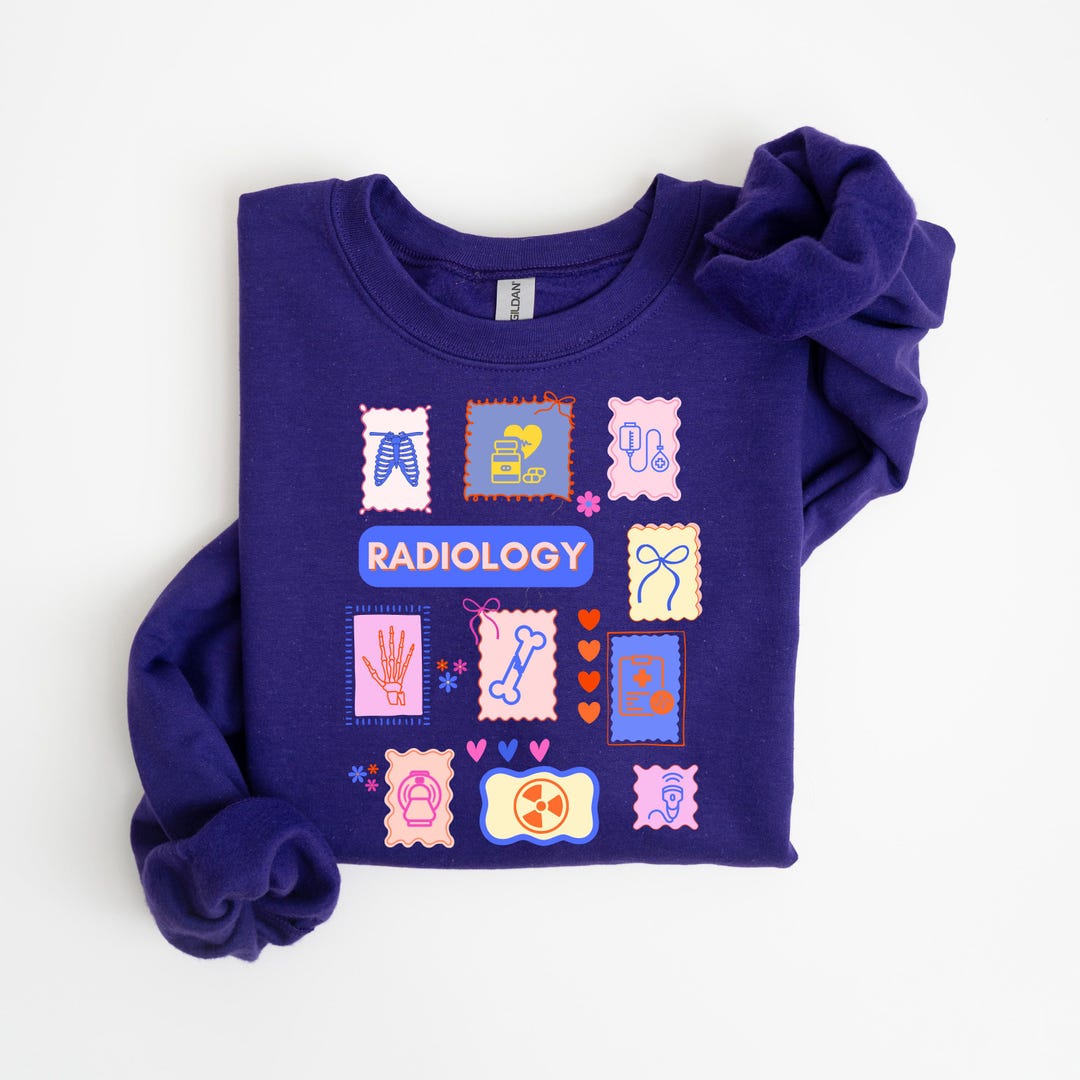 Xray Tech Stamp Sweatshirt, Radiology Coquette Sweater, RAD Tech Gift ...