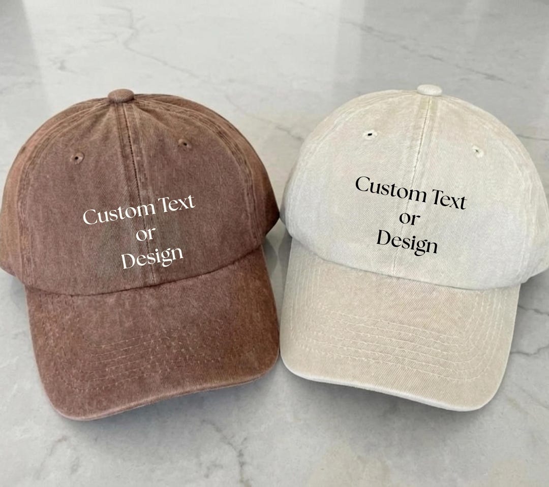 Custom Text Hat, Personalized Cap, Vintage Baseball Hat, Gift for New ...