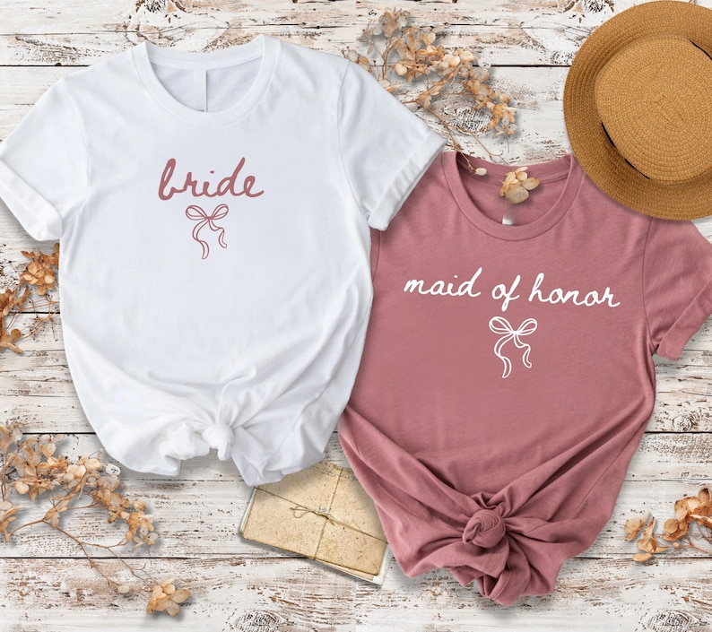 Custom Bride Maid of Honor Bridesmaid Sweatshirt Bridal Party Merch ...