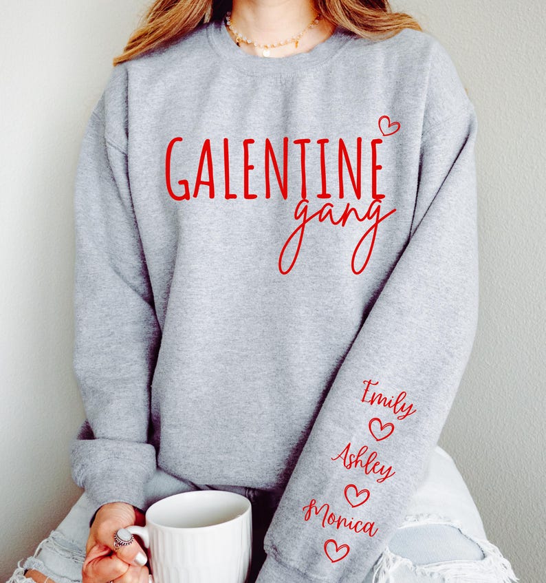 Galentine Gang Sweatshirt, Galentines Day Sweater, Valentines Day Gift ...
