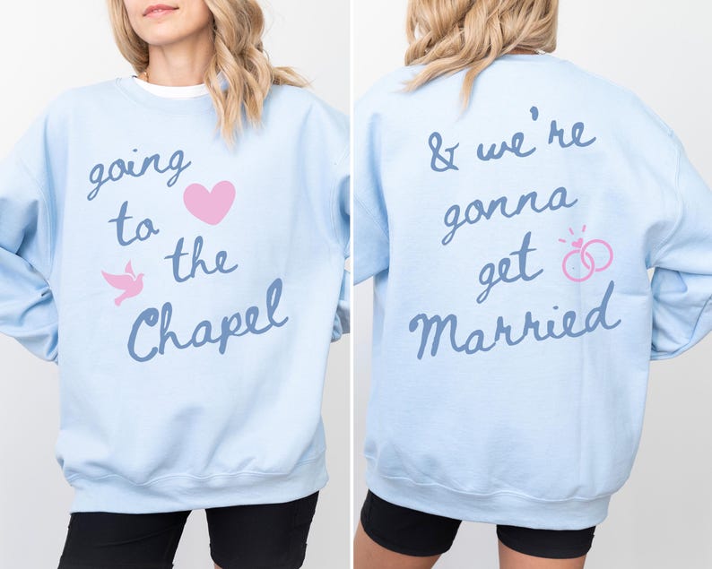 Going to the Chapel Personalized Bridal Sweatshirt, Wedding Day of ...