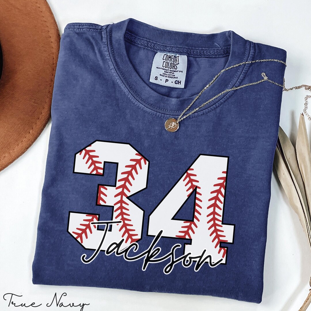 Custom Baseball Number and Name Tshirt,comfort Colors Baseball Custom ...