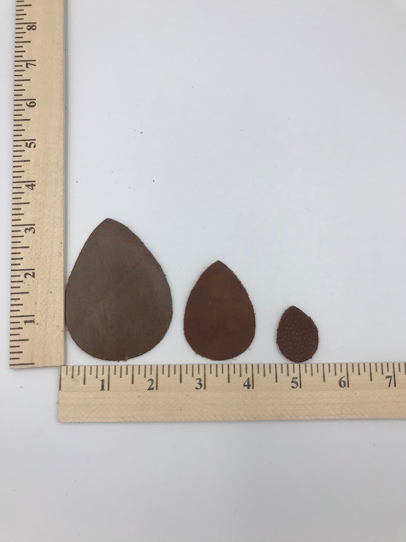 Leather Teardrop Shapes/ Die Cut Outs/ Earring Supplies/ - Etsy
