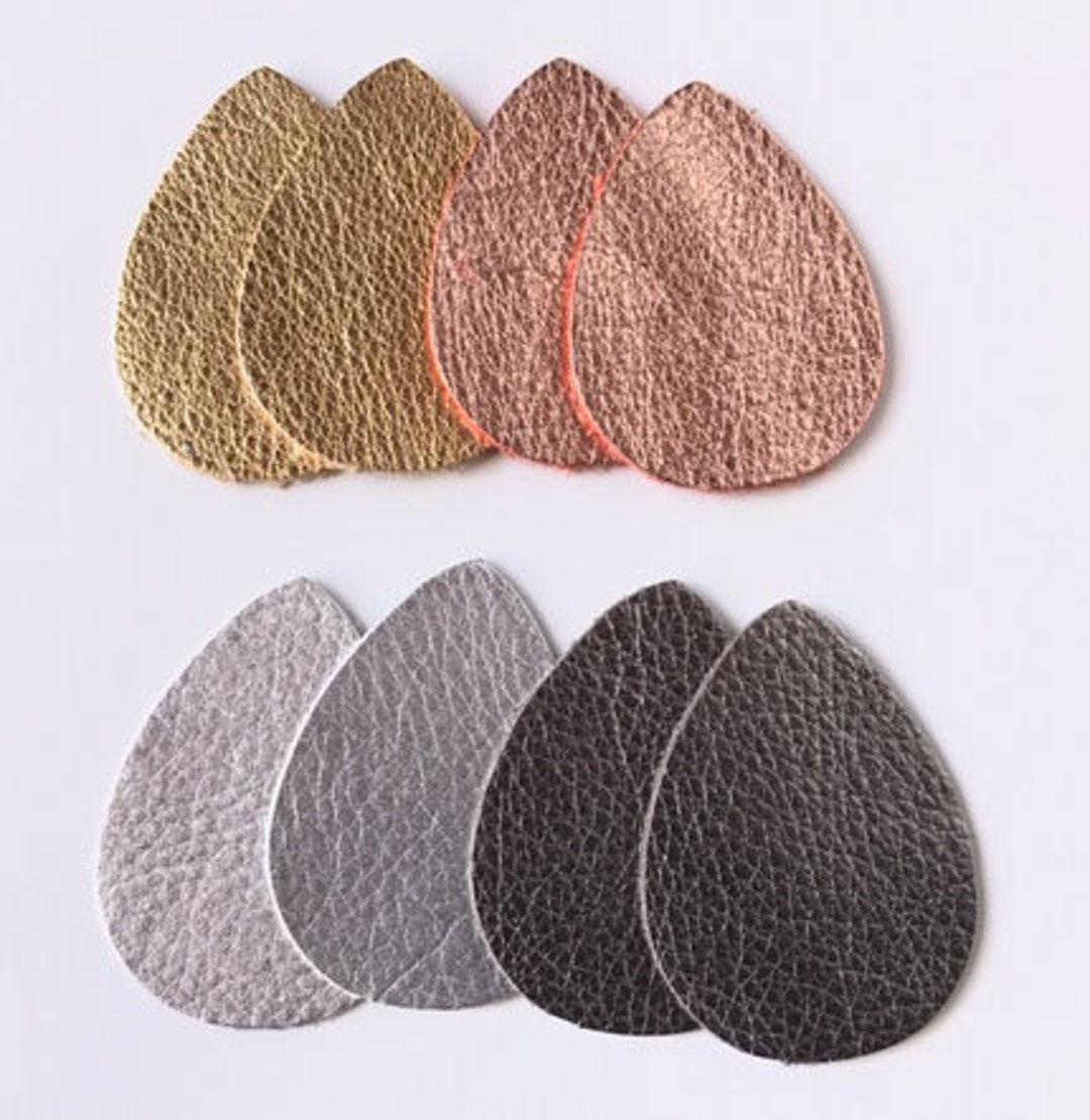 Leather Teardrop Shapes/ Die Cut Outs/ Earring Supplies/ Pre-cut Shapes ...