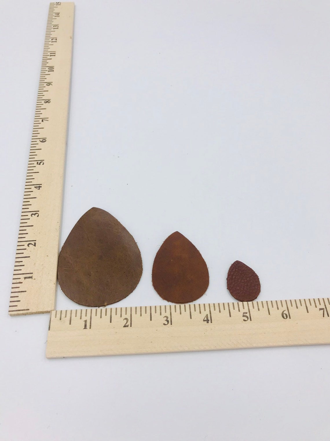 Leather Teardrop Shapes/ Die Cut Outs/ Earring Supplies/ Pre-cut Shapes ...