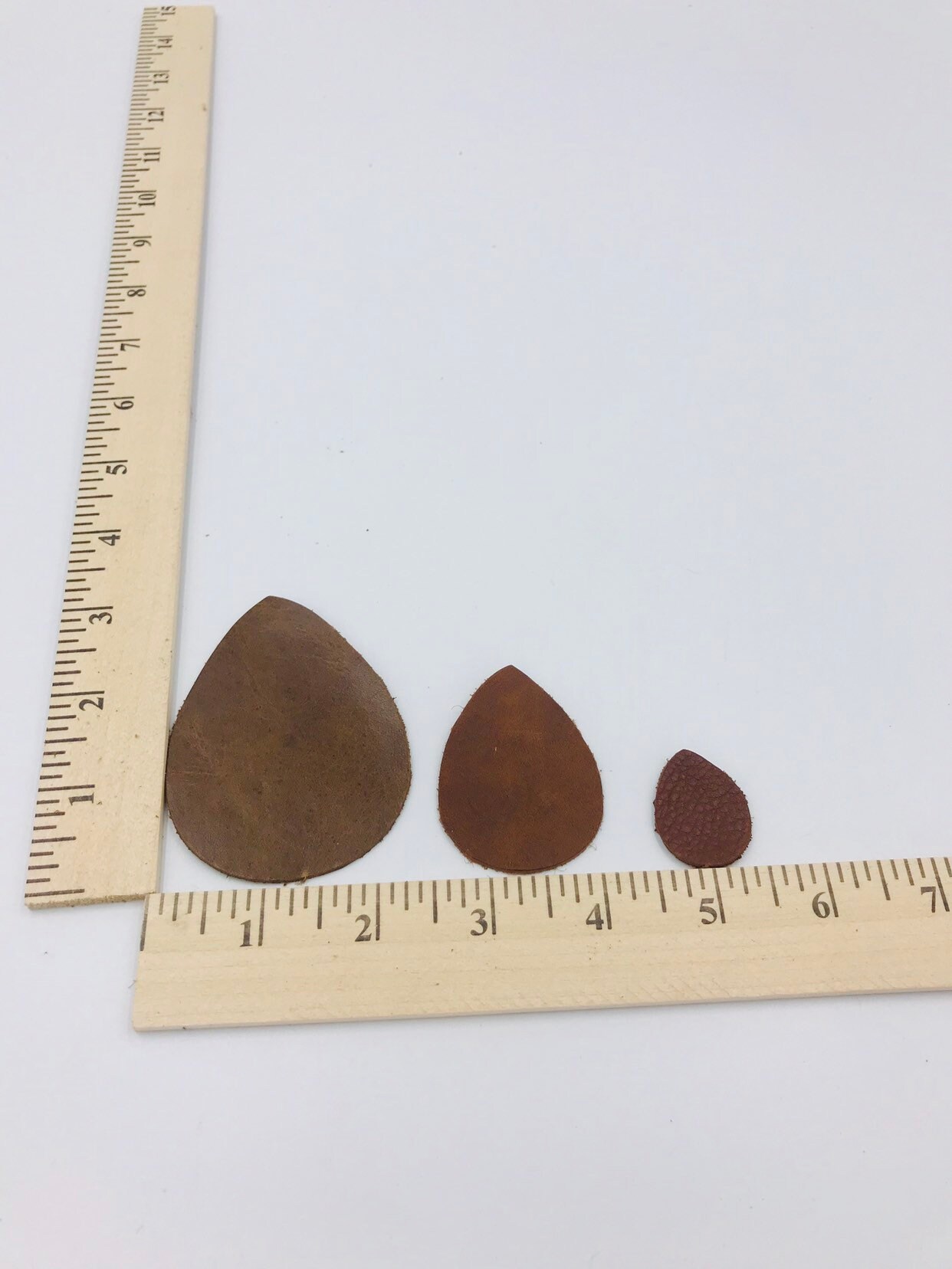 Leather Teardrop Shapes/ Die Cut outs/ Earring supplies/ | Etsy