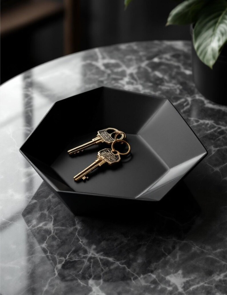 Modern Heptagonal Key and Coin Tray, Bowl - Etsy