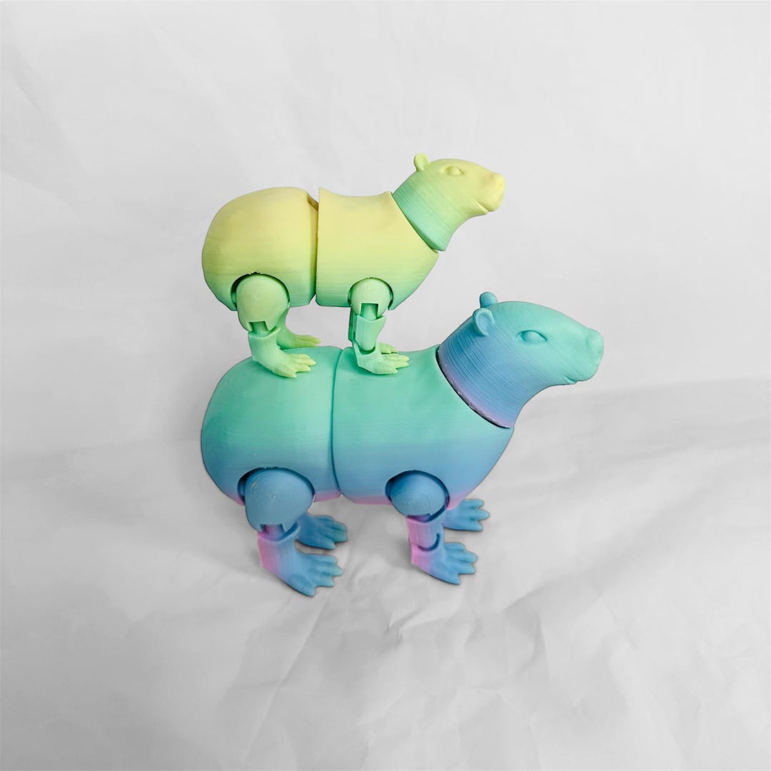 Cute Articulated Capybara | Flexi 3d Printed Toy | STL File for 3d ...