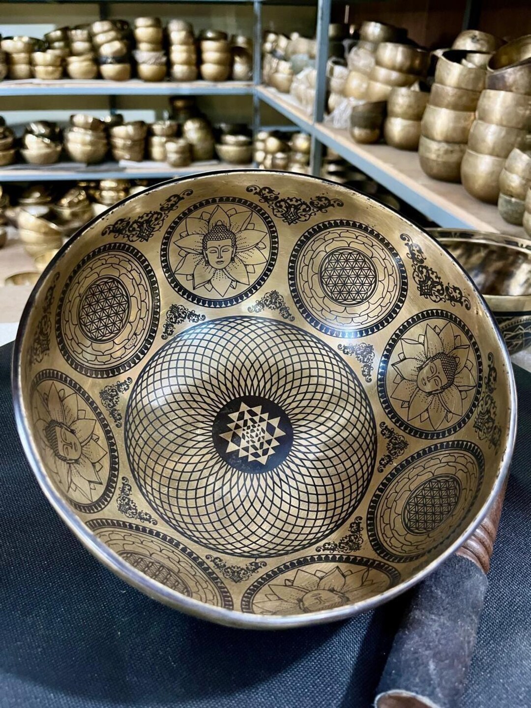 Sri Yantra Singing Bowl,meditation Bowl,tibetan Singing Bowl,himalayan ...