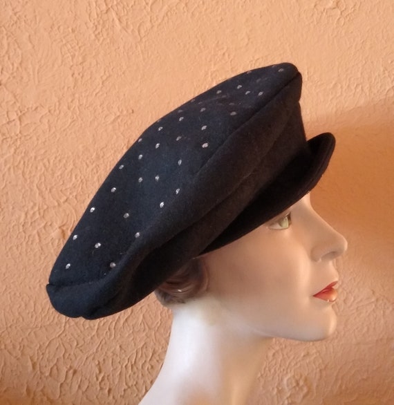 1940s Sculptural oversized platter hat - Gem