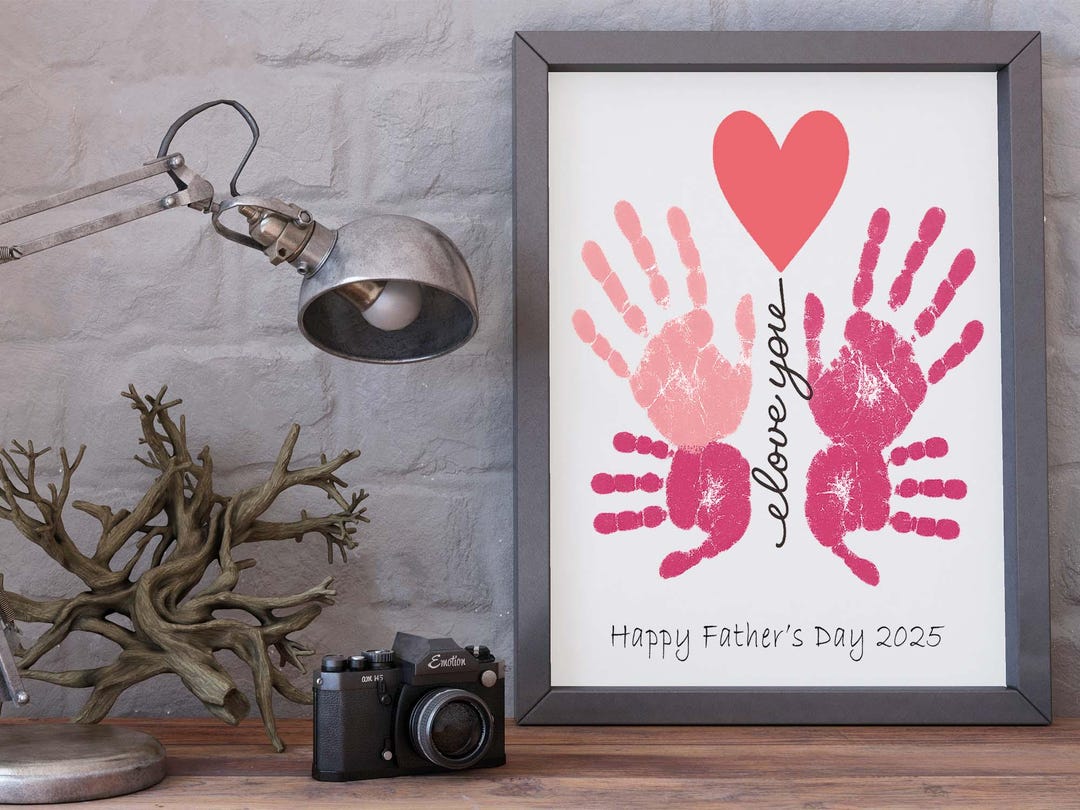 Father Day Handprint Artwork, Father's Day Craft, Handprint Craft, Kids ...