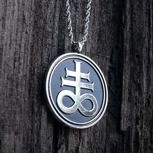 Leviathan Cross Pendant Wax Seal Style Brimstone Symbol - Etsy