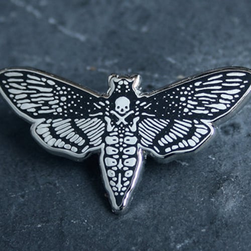 Death's-head Hawkmoth Hard Enamel Pin Hawk Moth Gold - Etsy