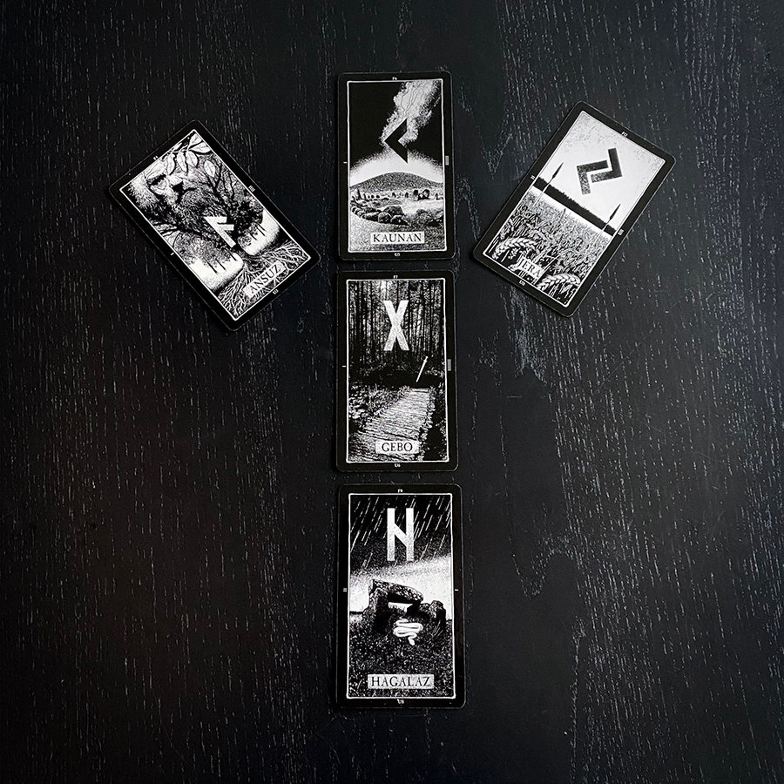 Elder Futhark Rune Cards Divination Cards RUNE CARD DECK | Etsy