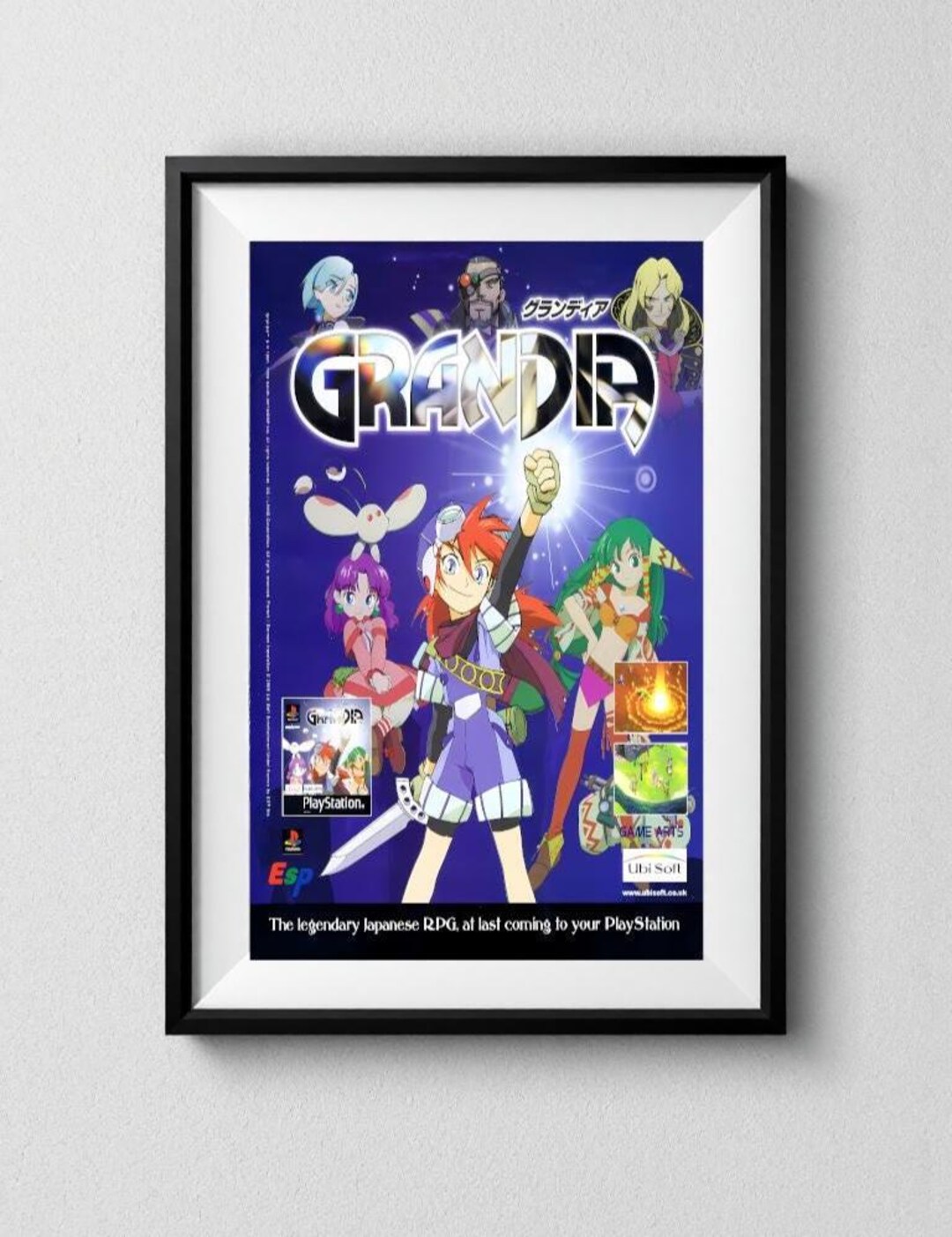 Grandia Video Game Magazine Poster A2/A3/A4 Retro Sega Poster/wall Art ...