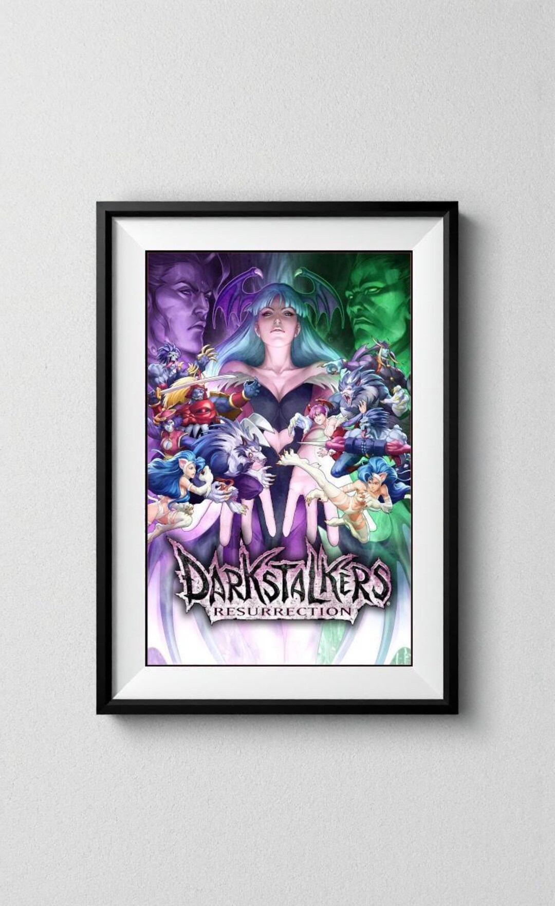 Darkstalkers Video Game Poster A2/A3 Retro Capcom Poster/wall Art ...