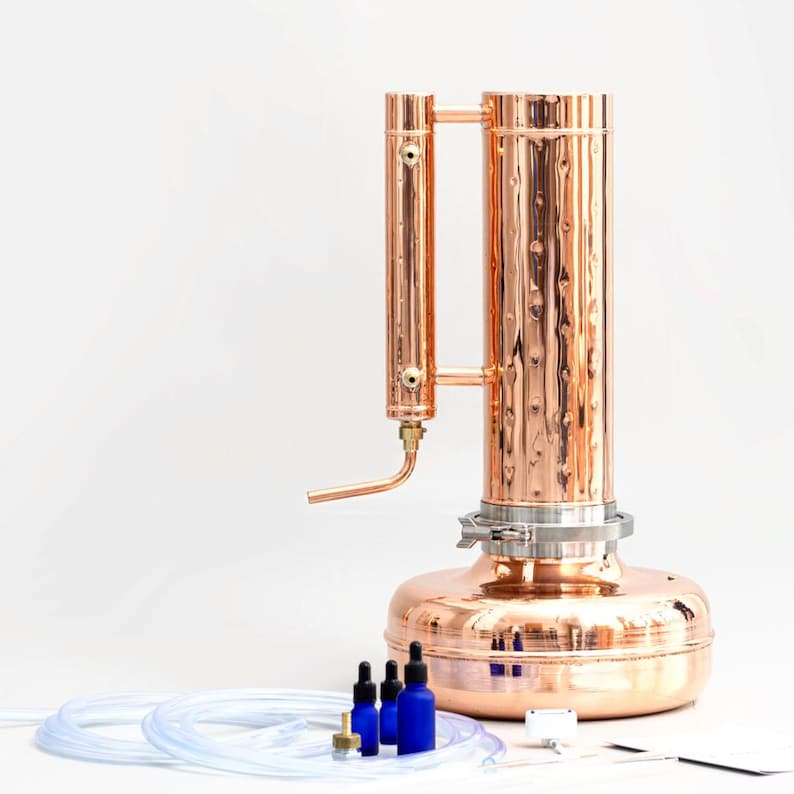 Copper Essential Oil Distiller | Alembic Still for Home Small Business — Multiple Sizes & Kits ...